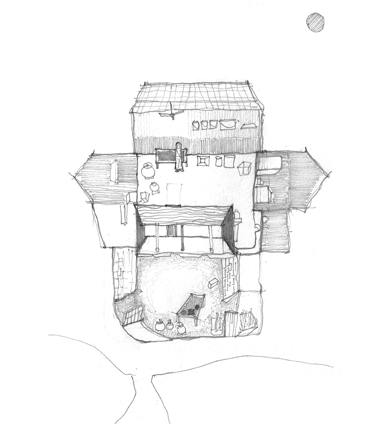 DRAWING OF A HOUSE AT VILLAGE GADU, DEVBHOOMI DWARKA: NAEEM CHHUTANI ...